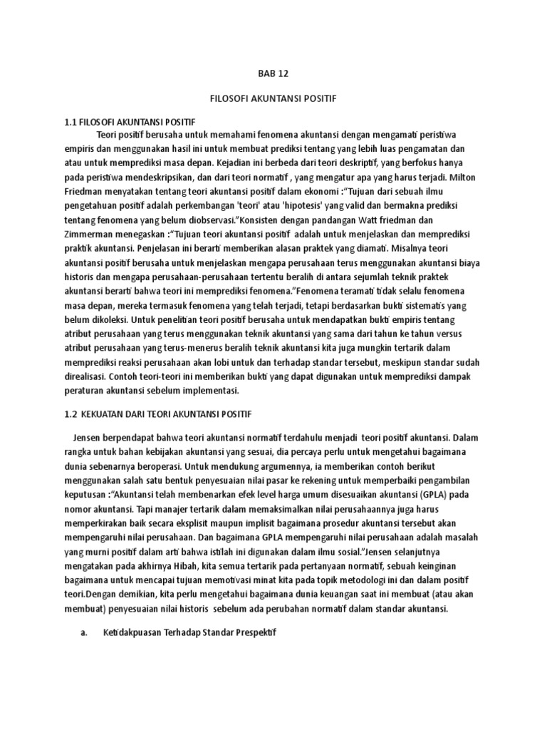 Teori Akt Bab 12 | PDF