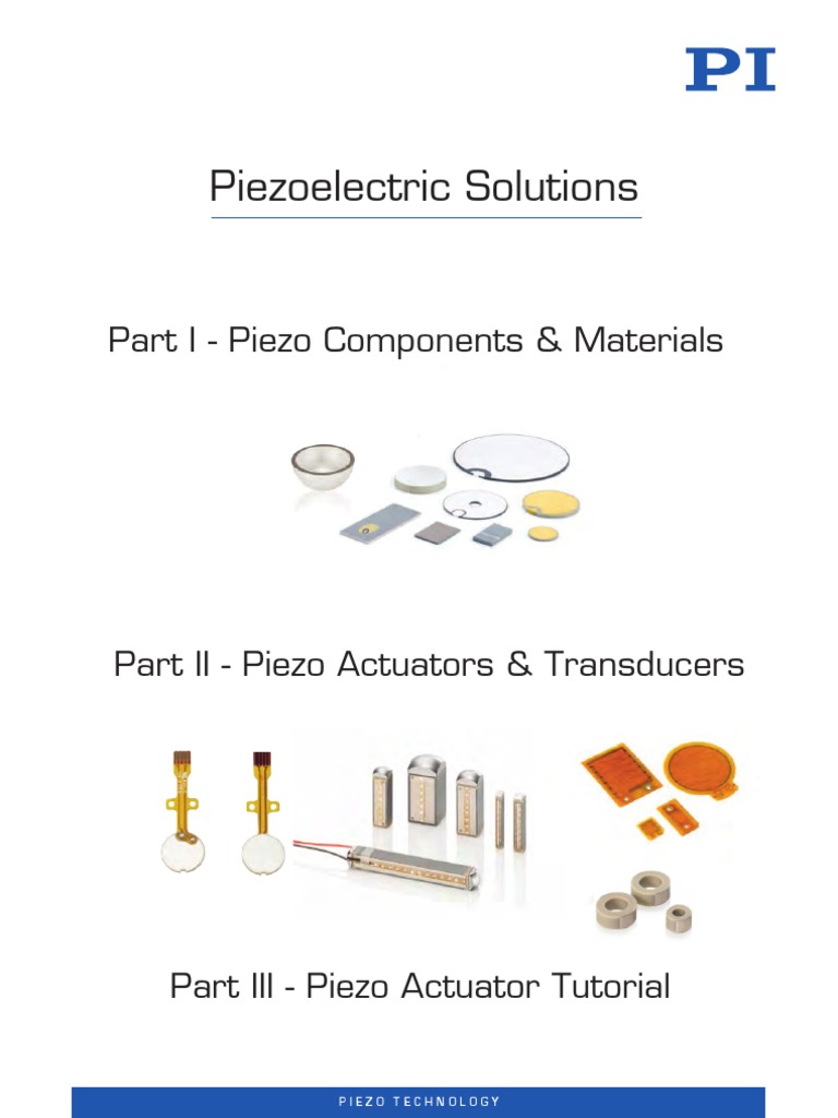 PI Piezoelectric Solutions Catalog | Piezoelectricity | Ceramics