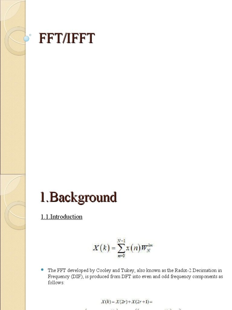 Fft/Ifft | PDF | Science & Mathematics | Technology & Engineering