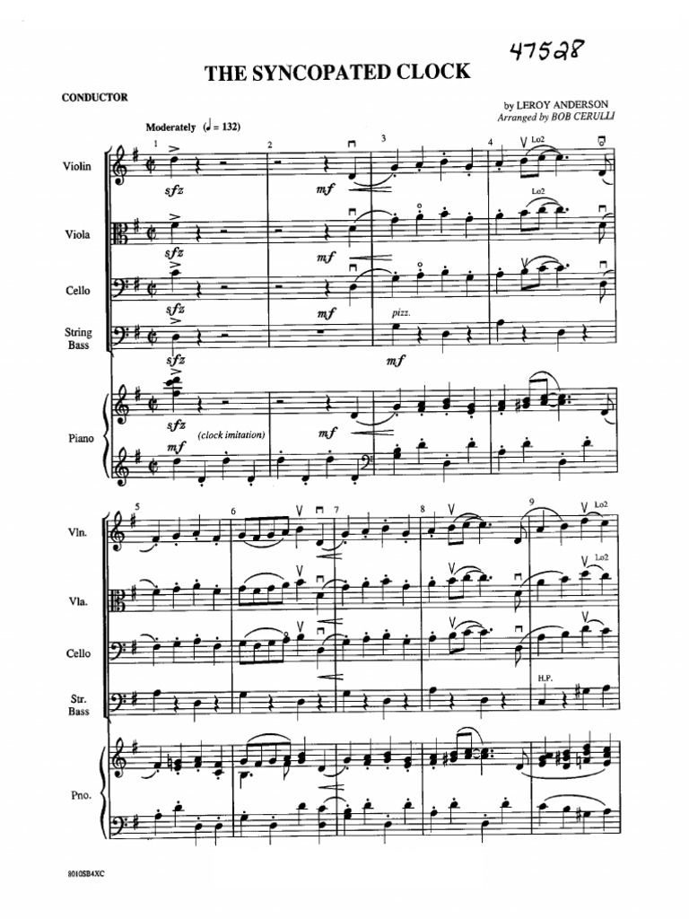 Syncopated Clock Leroy Aderson PDF | PDF