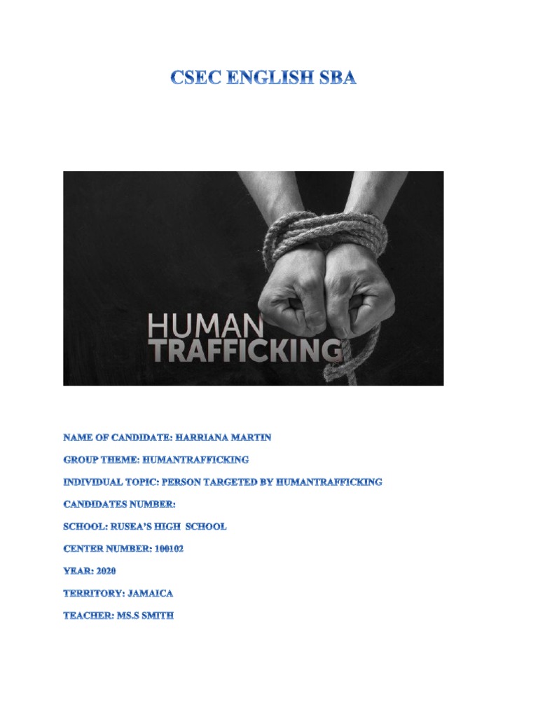Csec English Sba | Download Free PDF | Human Trafficking | Domestic ...