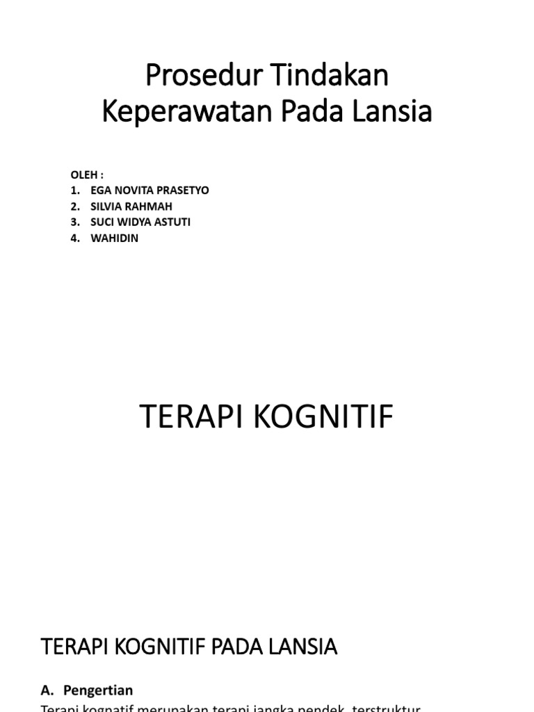 Prosedur Tindakan Keperawatan Pada Lansia | PDF
