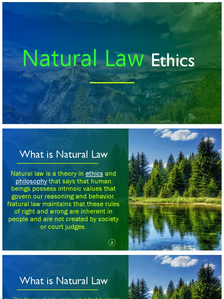 Natural Law Ethics | PDF | Natural Law | Reason