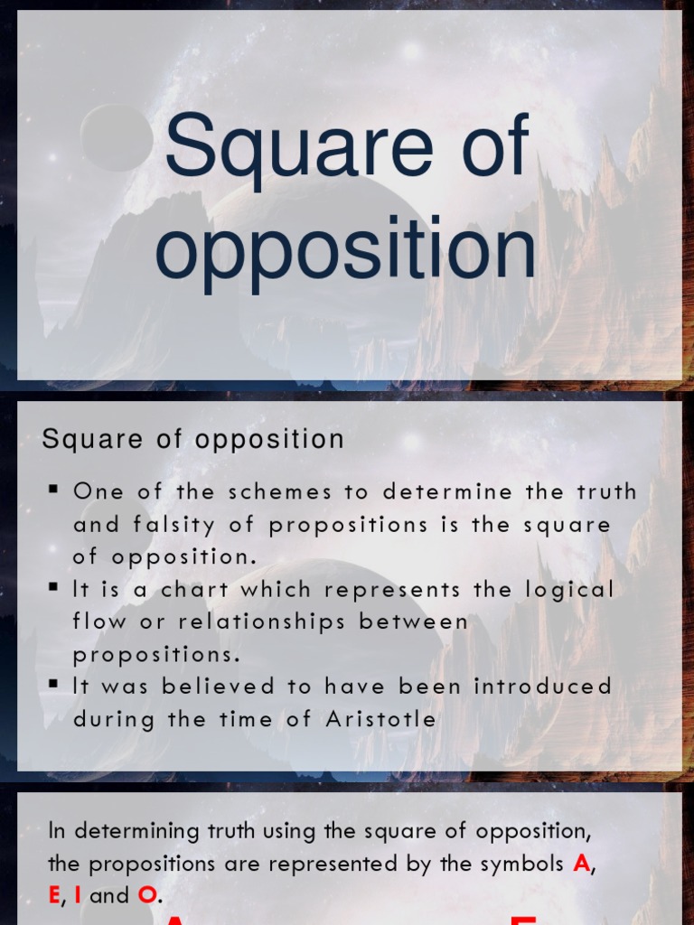 Square of Opposition | PDF