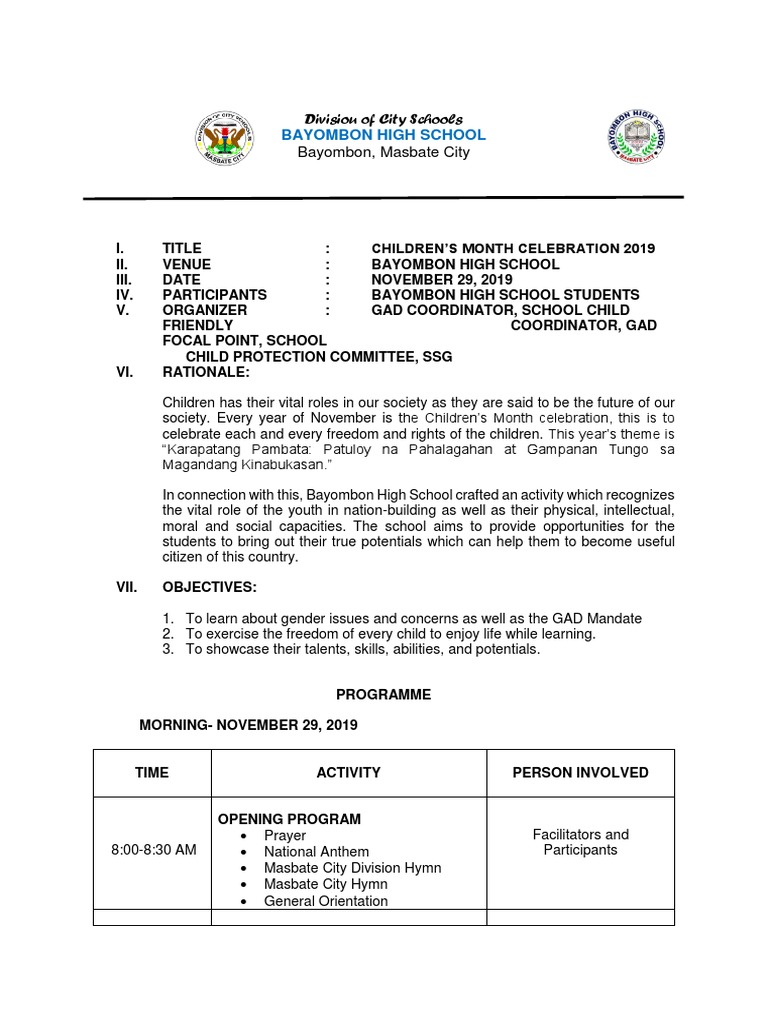 Gender and Development Proposal | PDF | Children's Rights