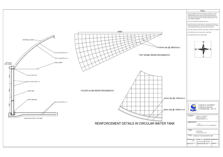 CIRCULAR WATER TANK DESIGN-Layout1 Akhil | PDF | Art Media | Structural ...