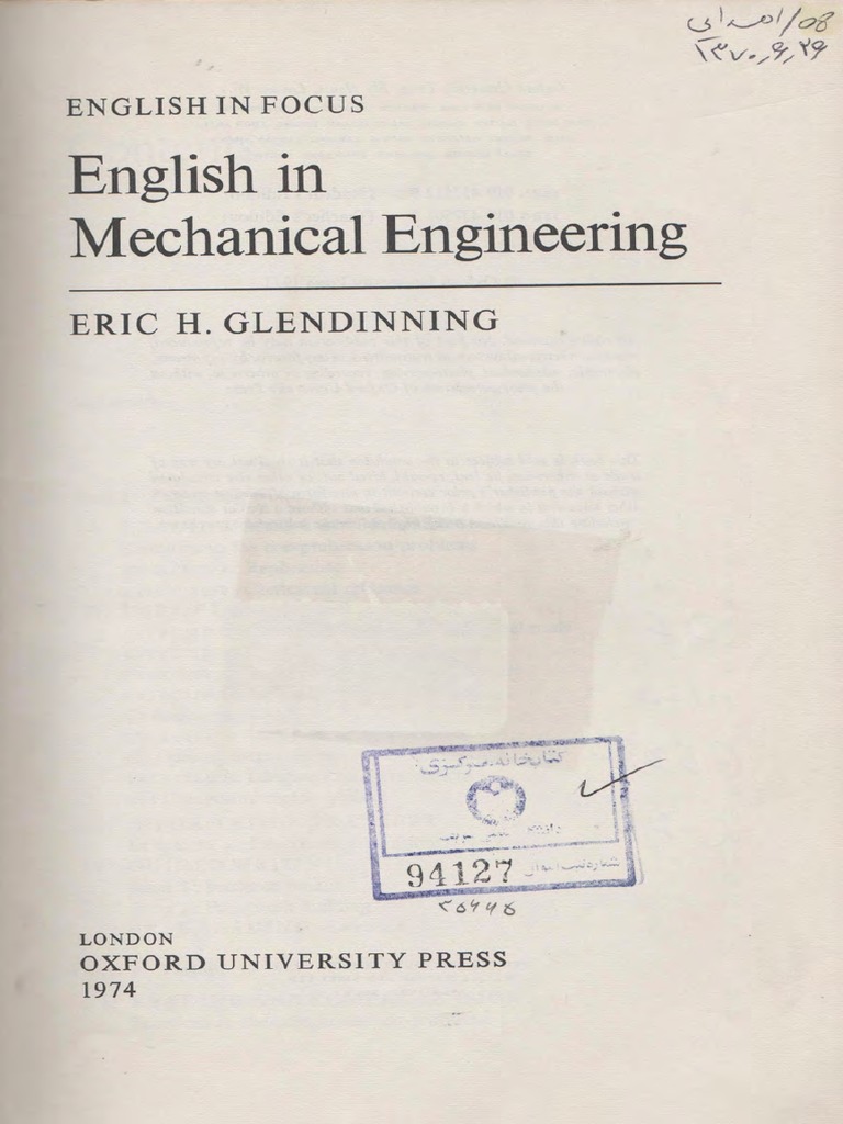 English in Focus, English in Mechanical Engineering | PDF