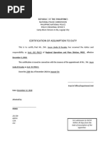 Assumption to duty sample | PDF