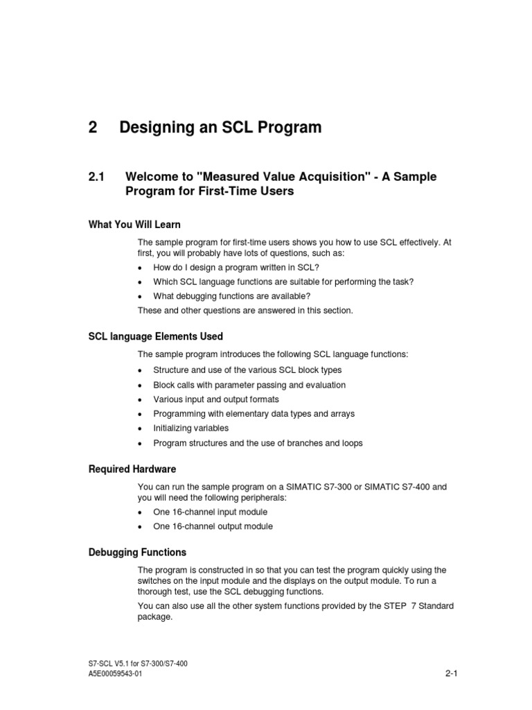 SCL Programming Guide for Beginners | PDF | Parameter (Computer ...