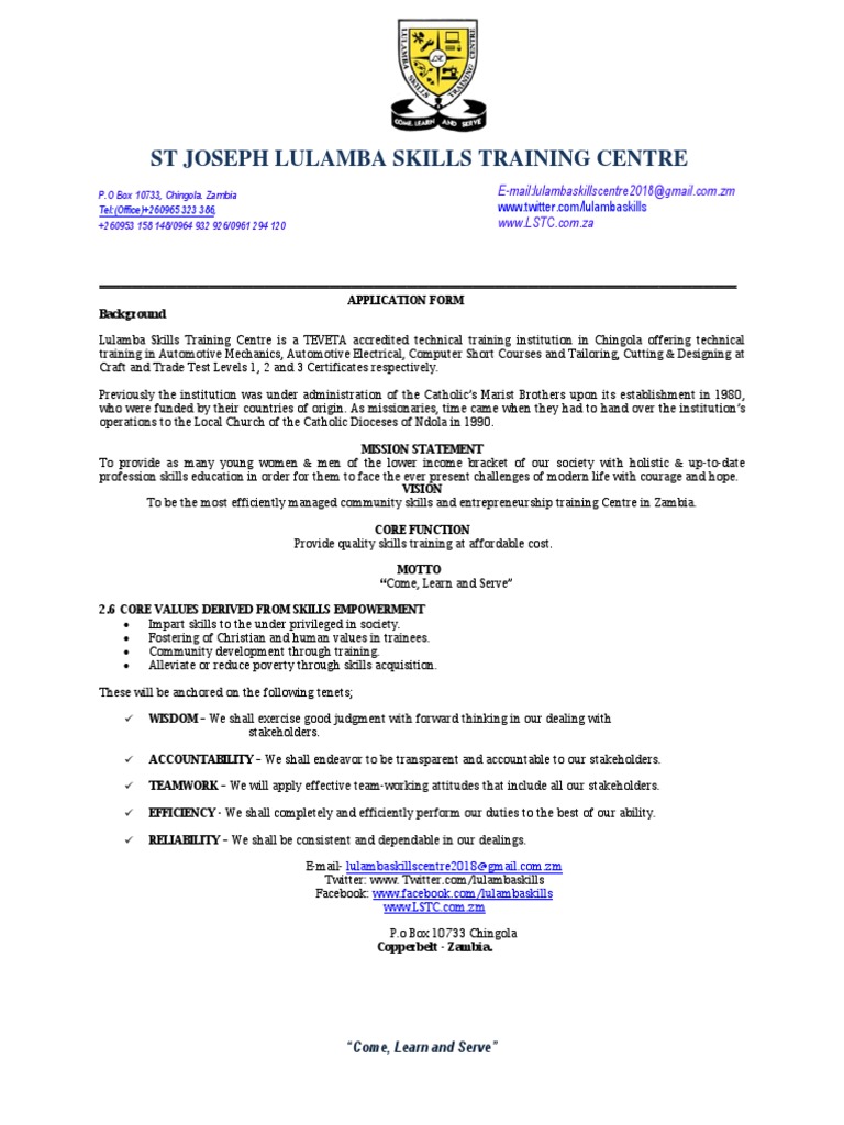 Application Form 2020 | PDF