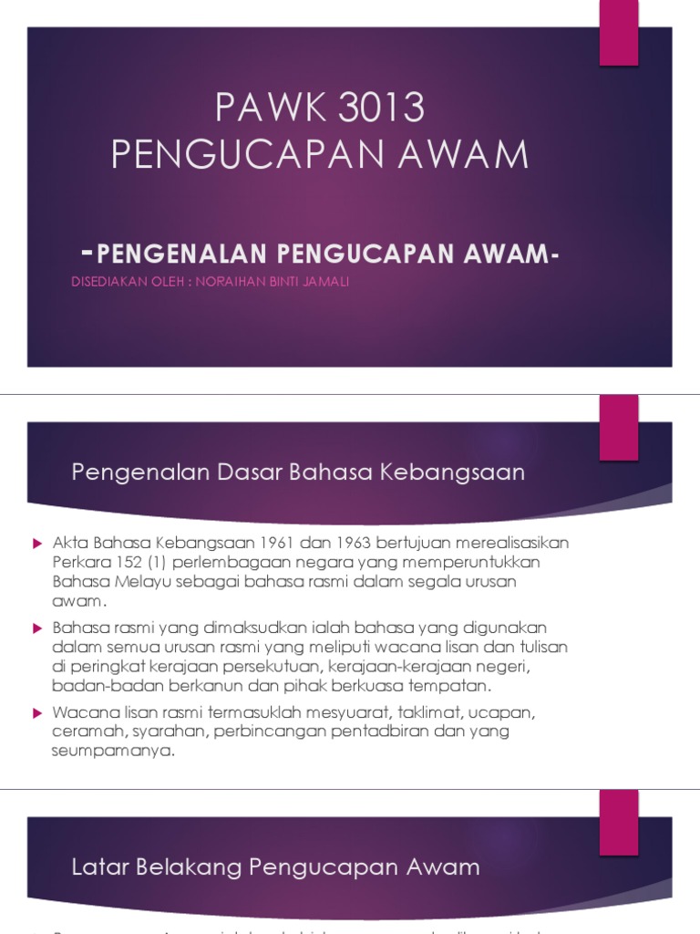 Pengenalan Pengucapan Awam | PDF