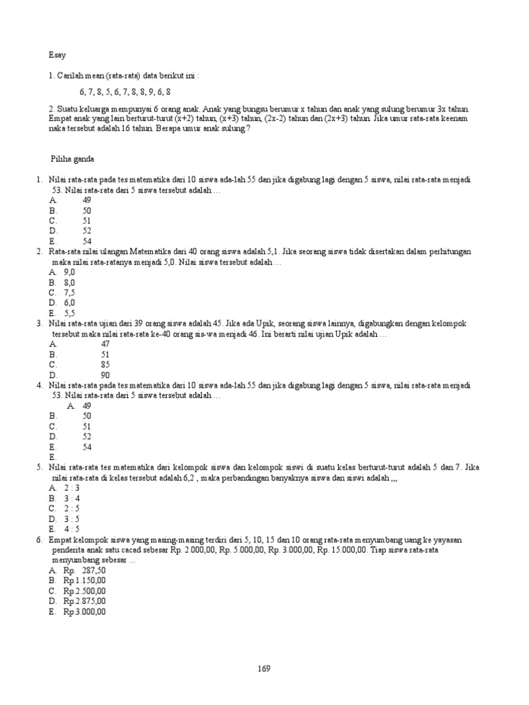 Soal STATISTIKA 2 | PDF