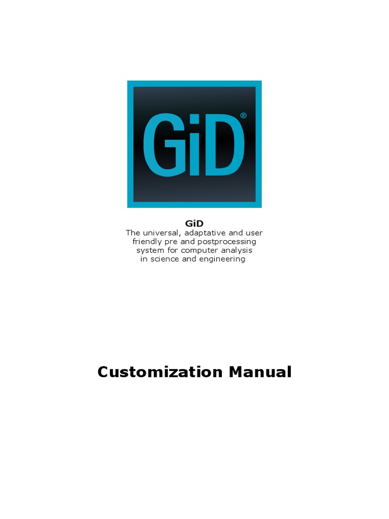 GiD 13 Customization Manual | PDF