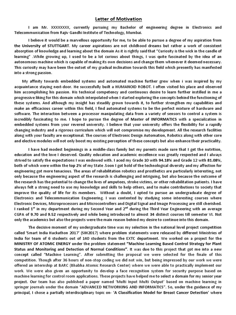 SOP Sample | Download Free PDF | Machine Learning | Automation