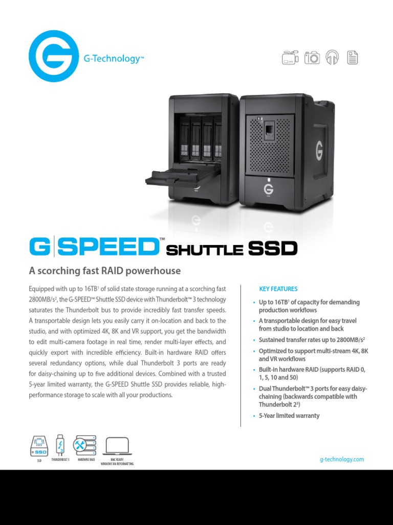 Data Sheet G Speed Shuttle SSD | PDF | Solid State Drive | Mac Os