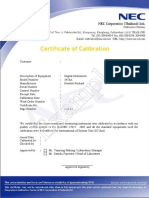 Earth Meter Calibration Certificate. | PDF | Calibration | Metrology