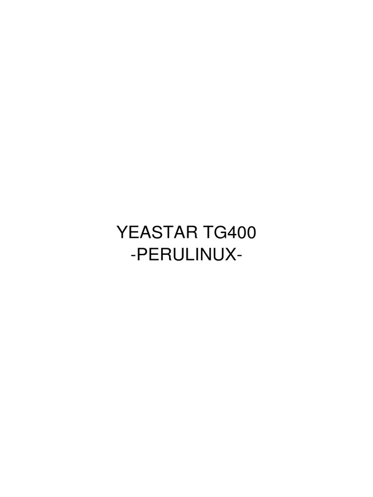 Configuración de Yeastar TG400 | PDF