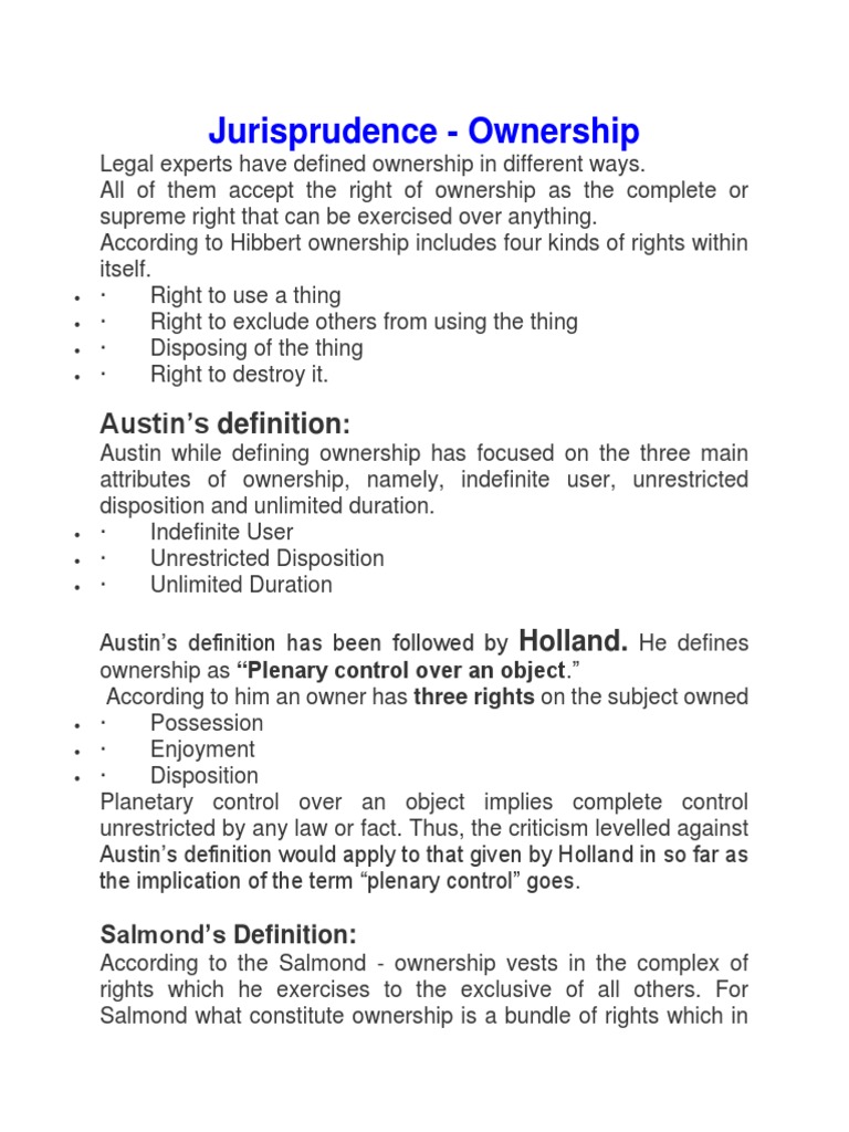 Ownership | PDF | Ownership | Beneficiary (Trust)