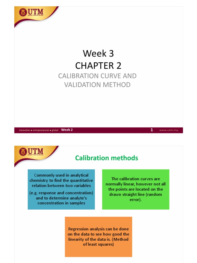 Week 3 Chapter 2 Calibration Curve and Method Validation PDF | PDF | Signal To Noise Ratio ...