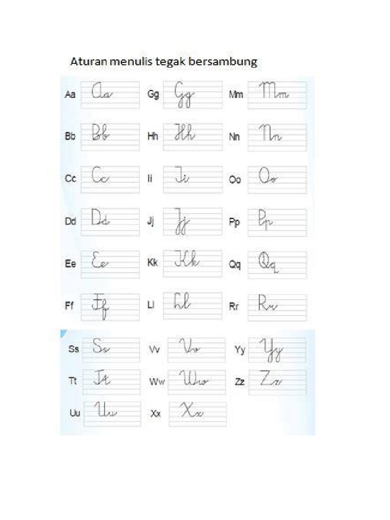 Tulisan Berangkai | PDF
