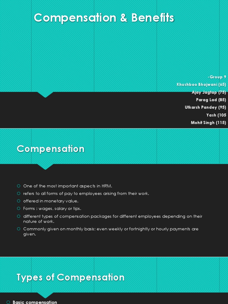 HRM Compensation & Benefits | PDF | Employee Benefits | Compensation ...