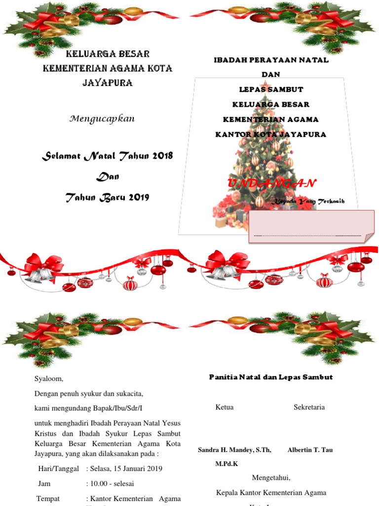 Contoh Undangan Natal | PDF