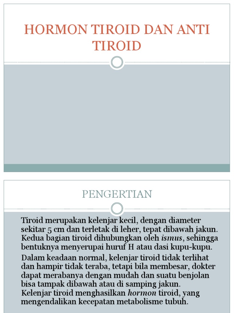 Mekanisme Kerja Obat Antitiroid | PDF