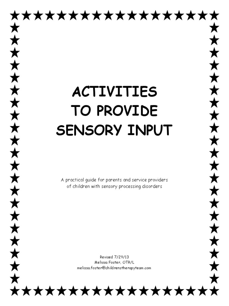 Star Sensory Handout | Download Free PDF | Sensory Processing Disorder ...