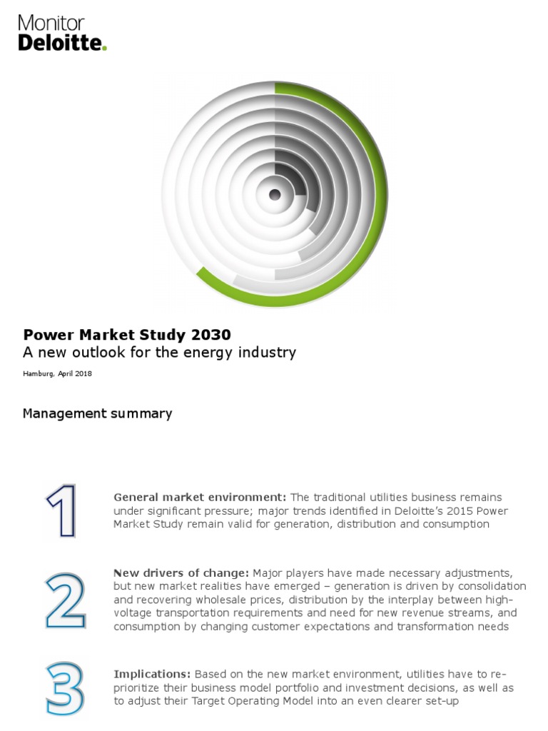 Deloitte Power Market Study 2030 EN | PDF | Wind Power | Electrical Grid