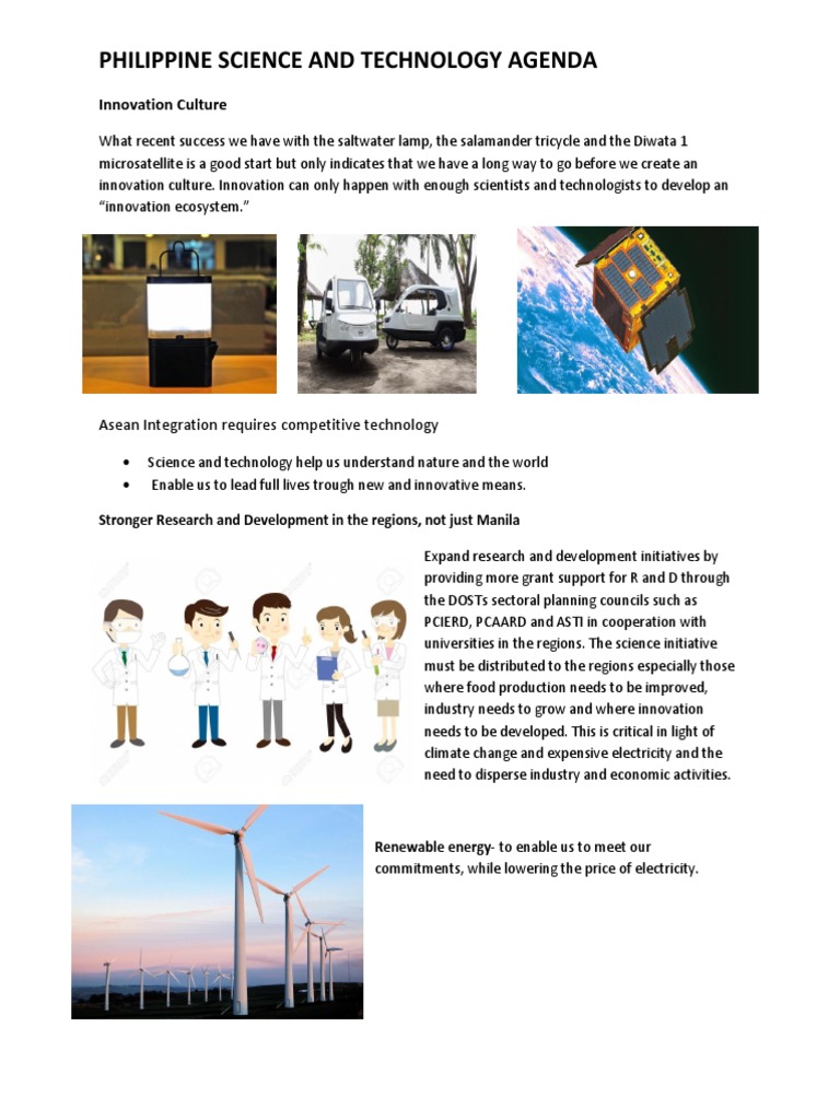 Philippine Science and Technology Agenda | PDF | Association Of ...