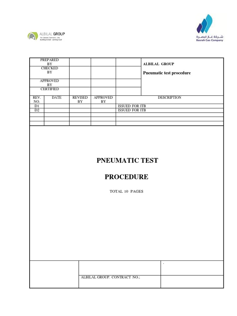Penumatic Test | PDF | Valve | Pipe (Fluid Conveyance)