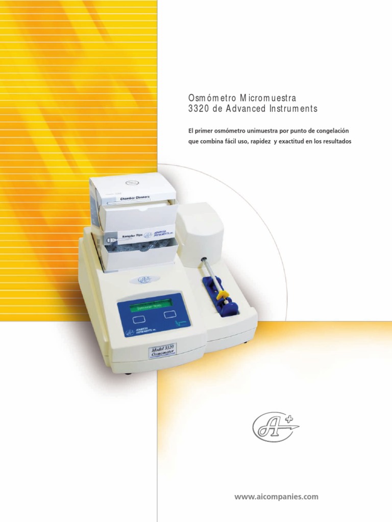 Osmometro 3320 | PDF | Laboratorios | Informática y tecnología de la ...