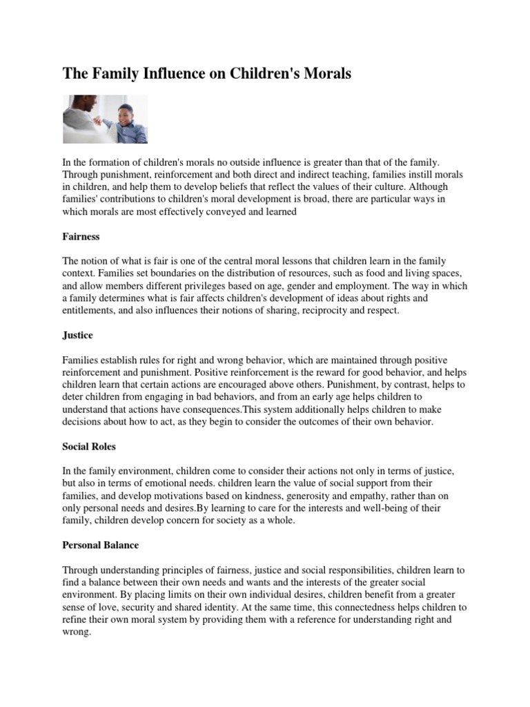 The Family Influence On Children | PDF