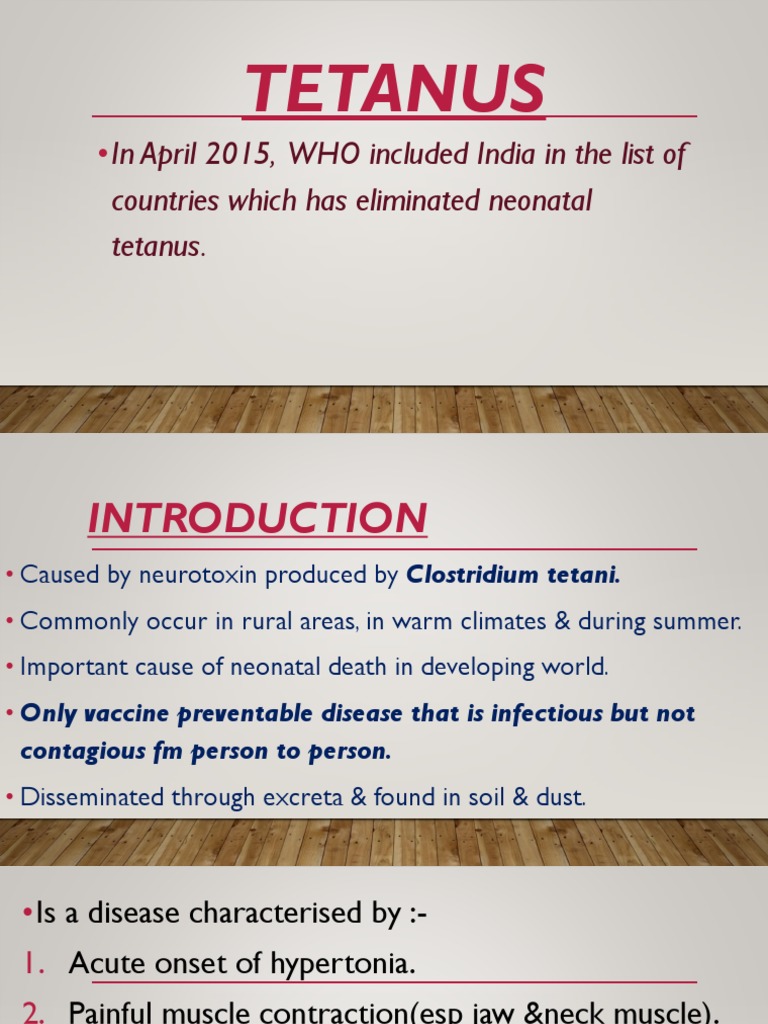 Tetanus | PDF | Immunology | Public Health