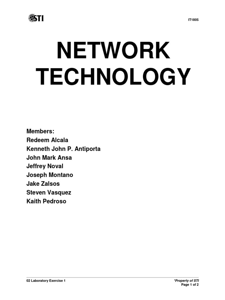 02 Laboratory Exercise 1 | PDF | Network Topology | Computer Networking