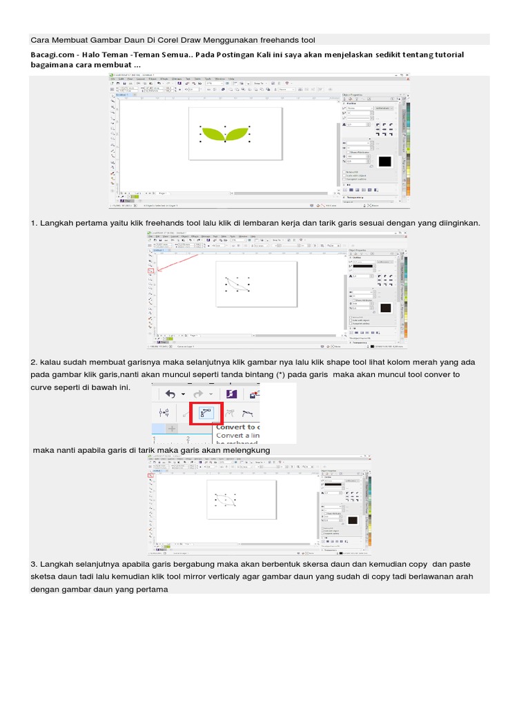 CARA MEMBUAT DAUN COREL | PDF