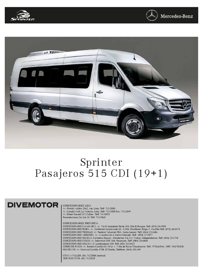 Divemotor Microbus Ficha Microbus Mercedes Benz Sprinter 515 191 ...