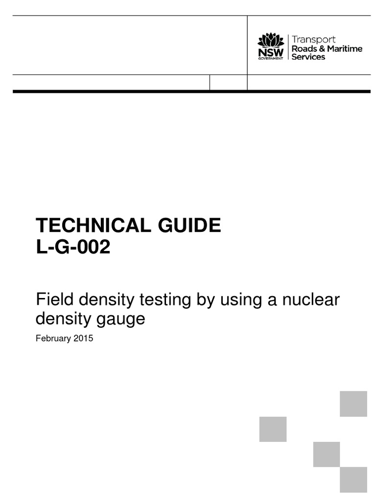 Field Density Testing by Using A Nuclear Gauge PDF | PDF | Neutron ...