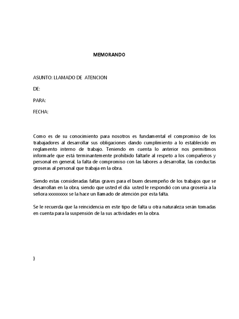 Formato Memorando | PDF