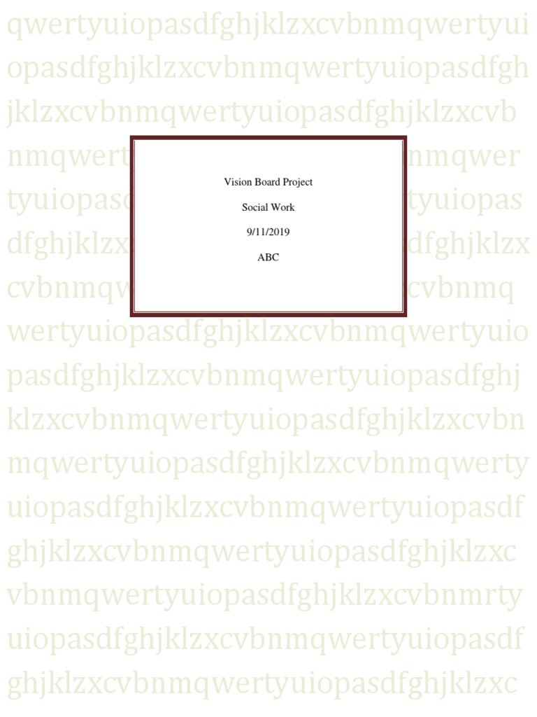 Social Work VIsion Board | PDF | Goal | Social Work