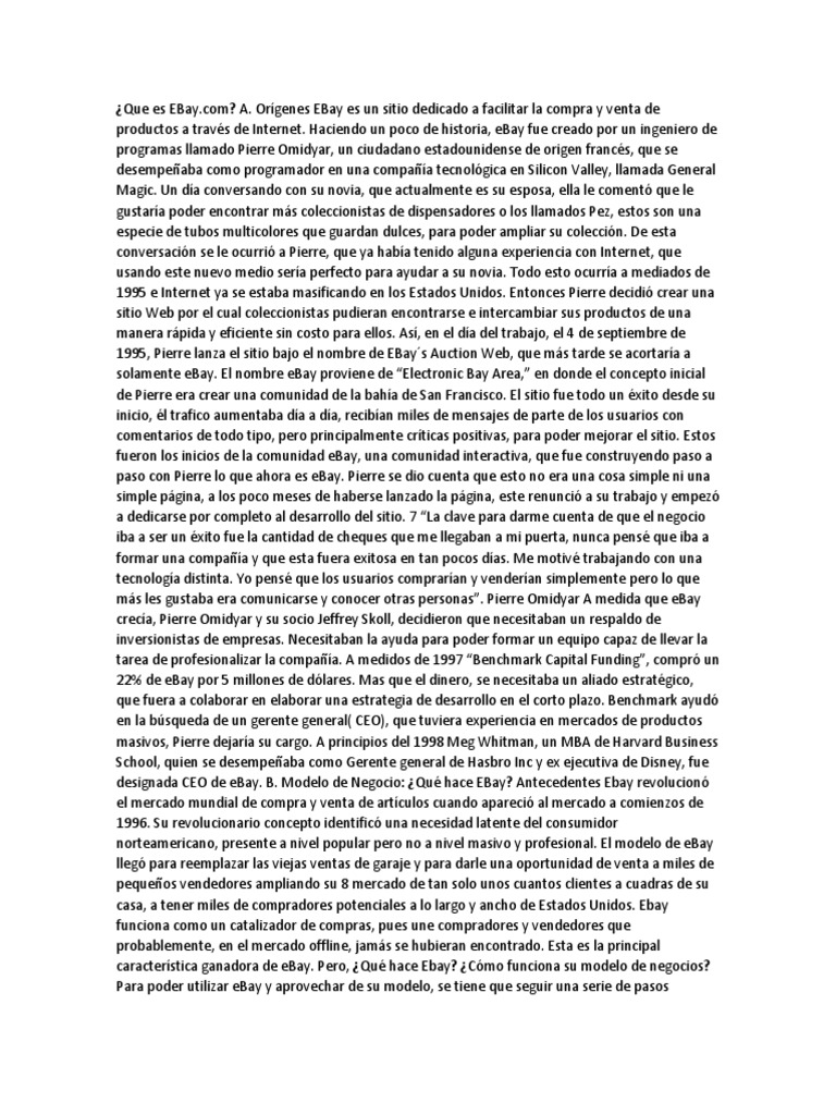 Que Es EBay | PDF | Bahía E | Planificación de recursos empresariales