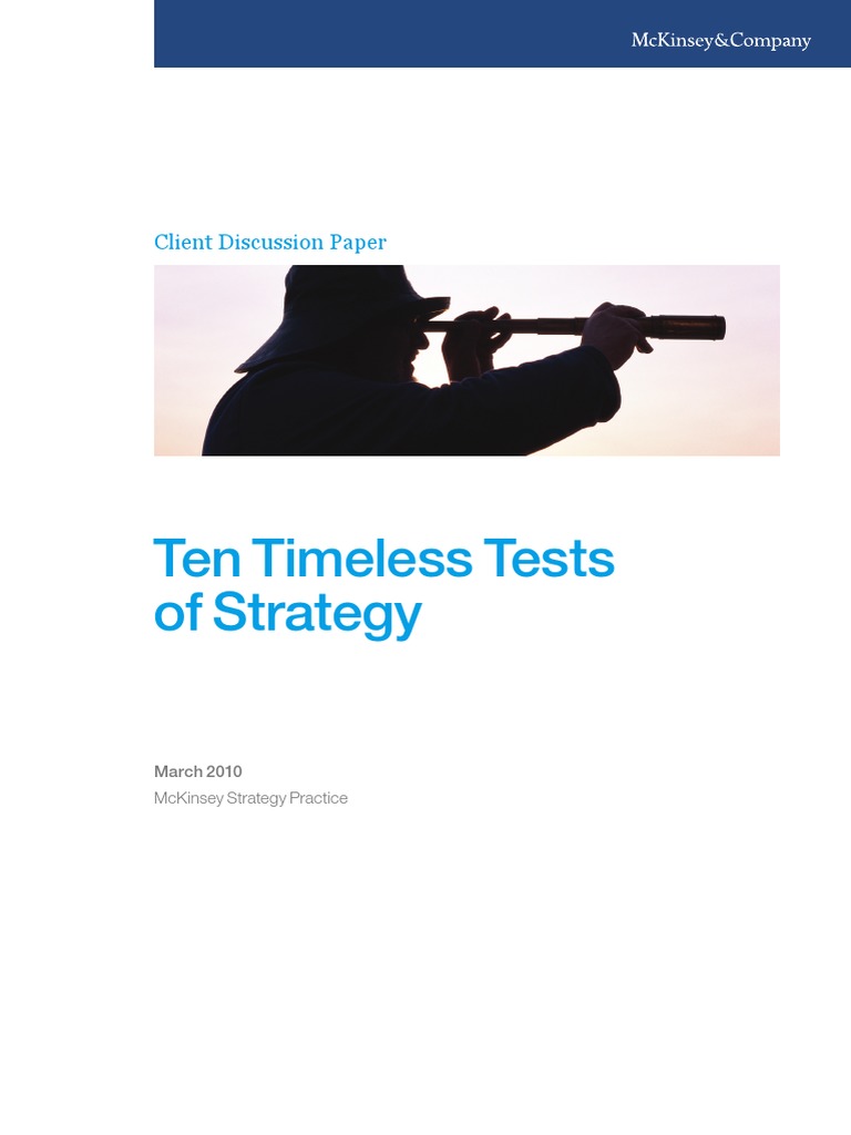 ARTICLE - 10 TimelessTests of Strategy | PDF | Bias | Decision Making