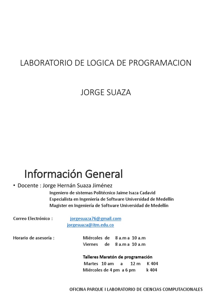 Laboratorio de Logica de Programacion v1 | PDF | Java (lenguaje de programación) | Estructura de ...