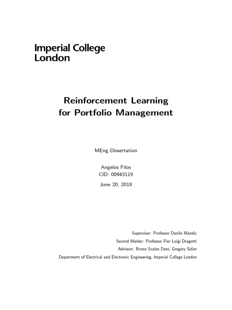FYP Final-Report PDF | PDF | Matrix (Mathematics) | Short (Finance)