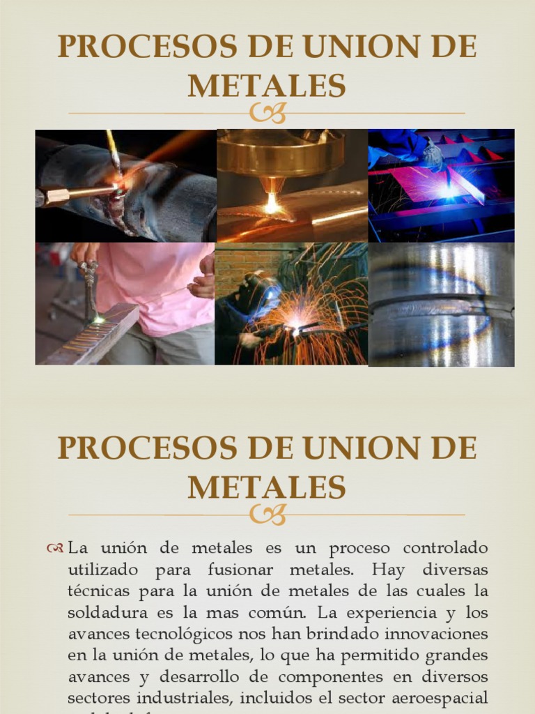 Procesos de Union de Metales | PDF | Sinterización | Soldadura