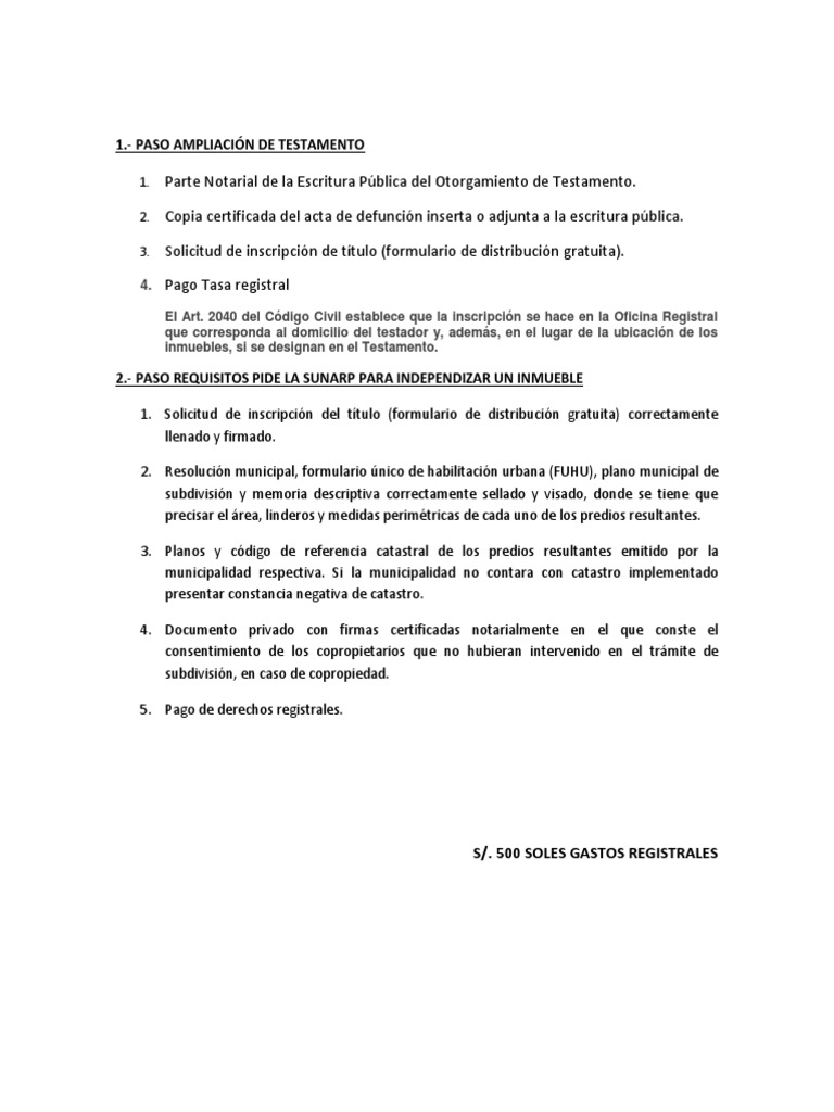Independizacion de Inmueble | PDF