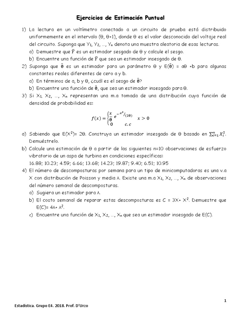 Ejercicios Modulo1-5 | PDF | Teoría de la estimación | Intervalo de confianza