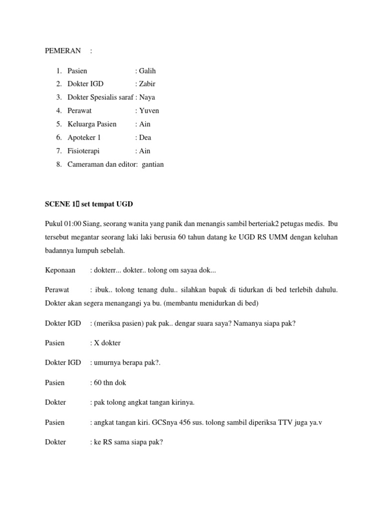 Naskah Role Play Tutor 17 Kel 2 | PDF