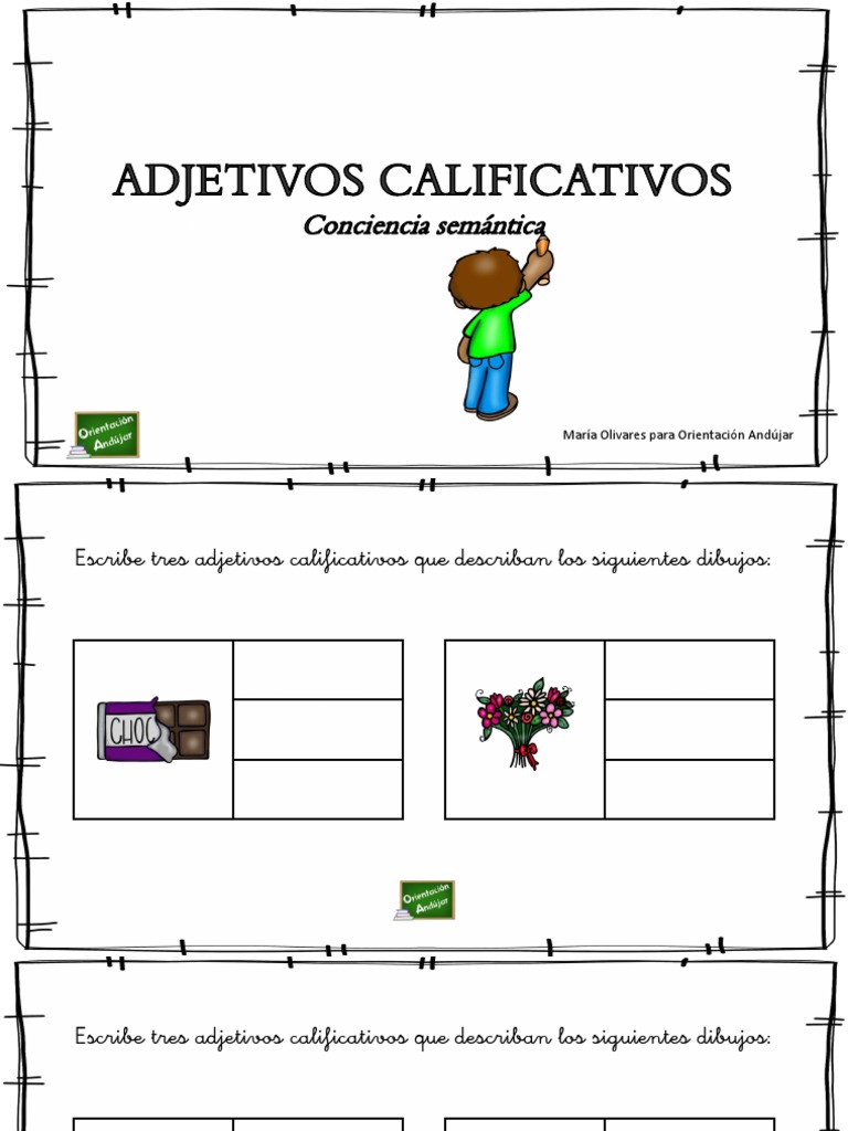 Adjetivos Calificativos Dibujos | PDF