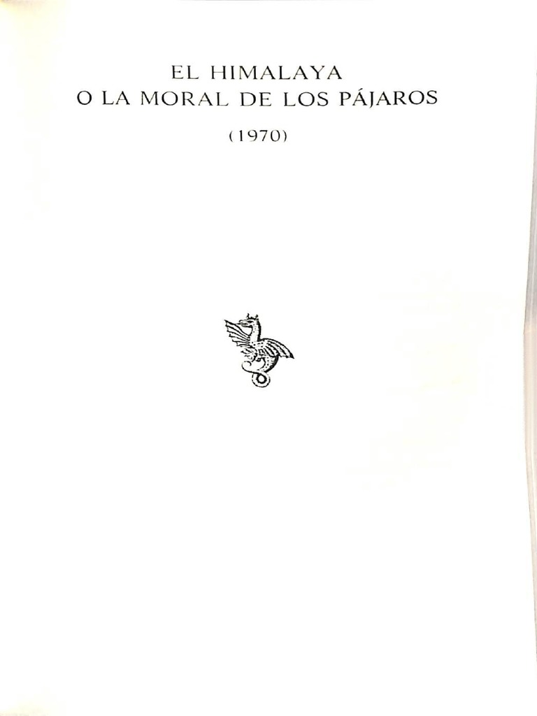 El Himalaya o La Moral de Los Pajaros | PDF